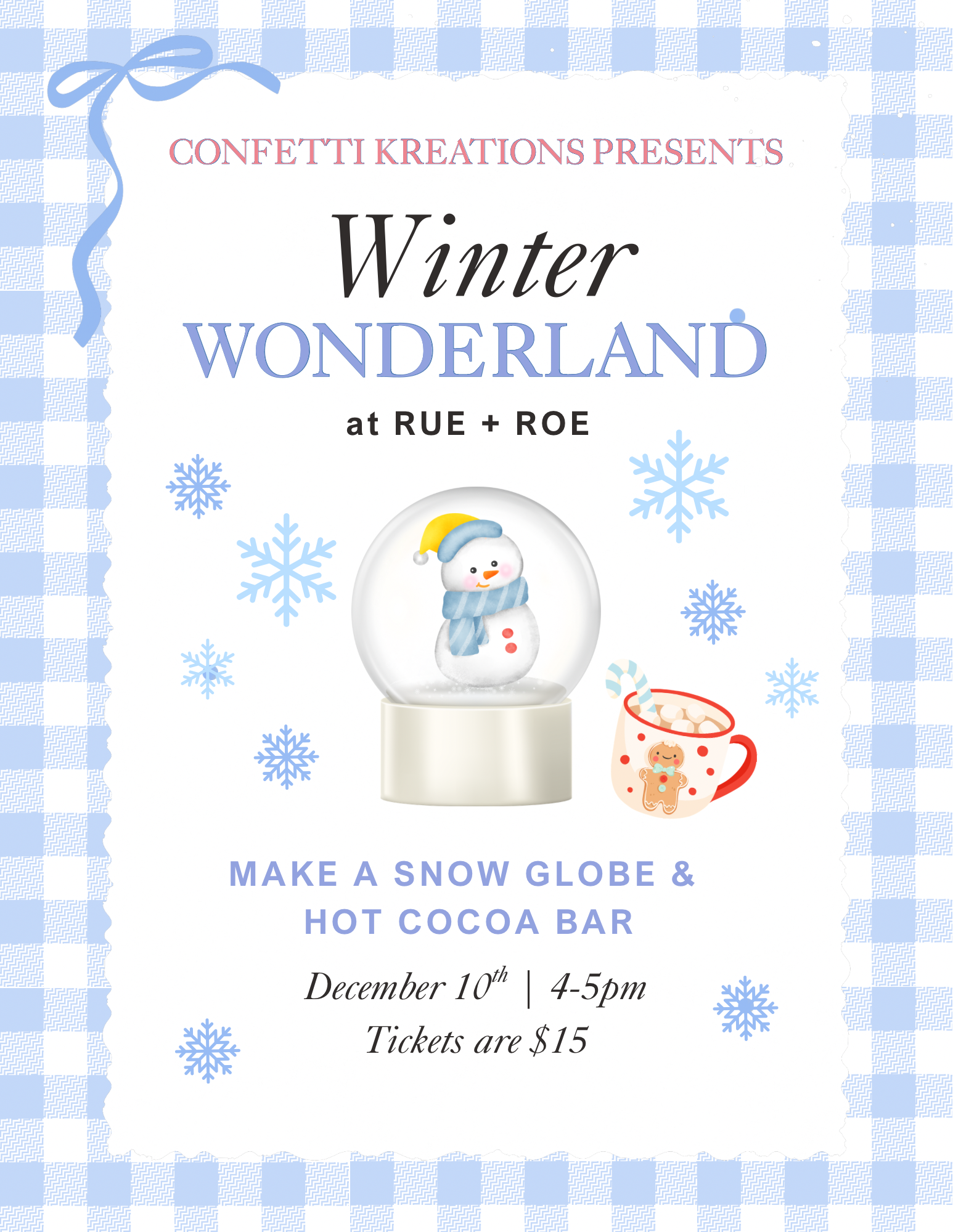 Winter Wonderland at Rue + Roe – Confetti Kreations